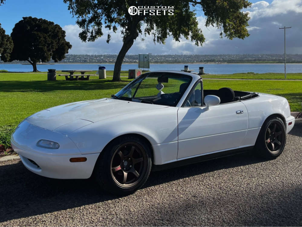 1990 Mazda Miata with 15x8 35 Gram Lights 57dr and 205/50R15 Forceum ...