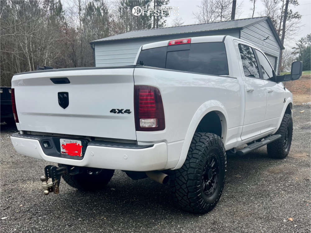 2018 Ram 2500 with 18x9 18 Raceline Compass and 37/13.5R18 Nitto Ridge ...
