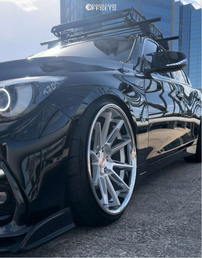 2018 INFINITI Q50 with 20x10.5 25 Ferrada Cm2 and 255/35R20 Lionhart Lh ...