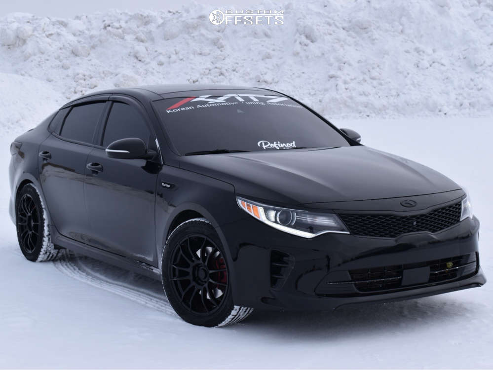 2016 Kia Optima with 18x8 35 AVID1 Av20 and 235/45R18 Goodyear ...