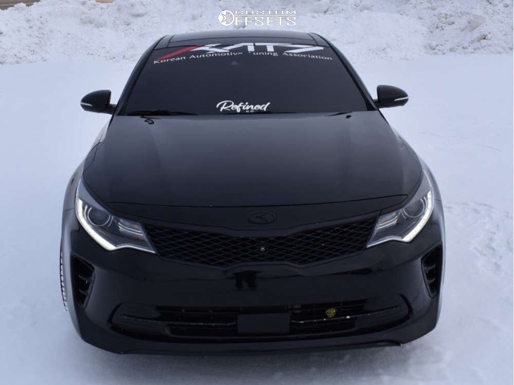 2016 Kia Optima with 18x8 35 AVID1 Av20 and 235/45R18 Goodyear ...