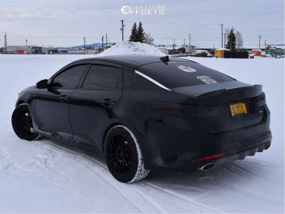 2016 Kia Optima with 18x8 35 AVID1 Av20 and 235/45R18 Goodyear ...