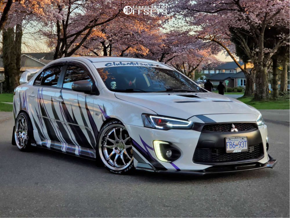 2017 Mitsubishi Lancer with 18x9.5 25 Aodhan Ds02 and 225/40R18 ...