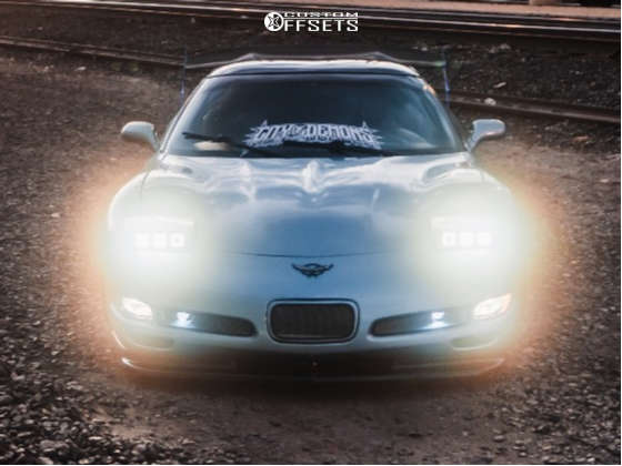 1999 Chevrolet Corvette with 19x9.5 35 ESR CS15 and 225/35R19 Zeetex ...