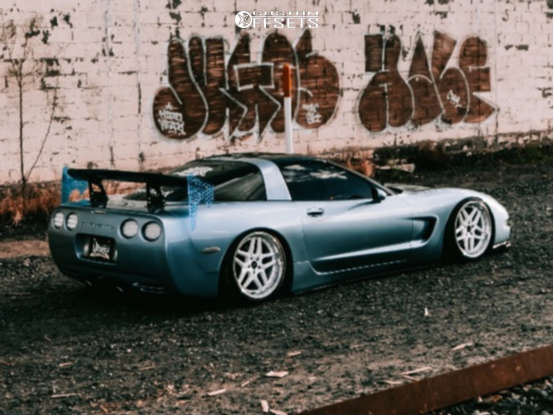 1999 Chevrolet Corvette with 19x9.5 35 ESR CS15 and 225/35R19 Zeetex ...