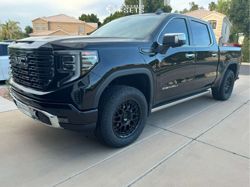 2024 GMC Sierra 1500 with 20x9 18 KMC Km722 and 33/12.5R20 Bridgestone ...