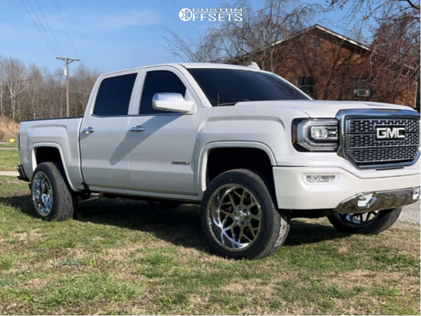 2017 GMC Sierra 1500 with 22x12 -44 Axe Offroad Nemesis and 305/45R22 Nitto NT420V and ...