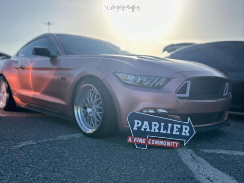 2015 Ford Mustang with 19x9.5 22 Aodhan Ah02 and 245/35R19 Lexani Lx ...