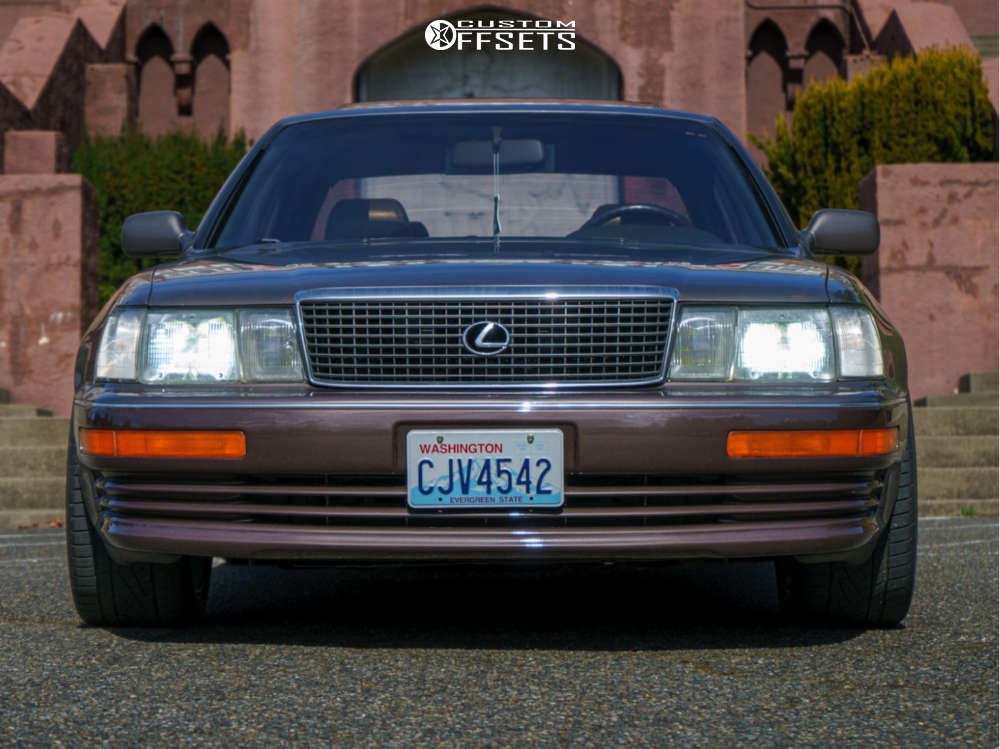 1991 Lexus LS400 with 19x9.5 35 Niche Sector and 255/40R19 Continental ...