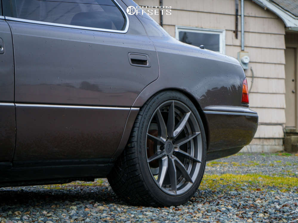 1991 Lexus LS400 with 19x9.5 35 Niche Sector and 255/40R19 Continental ...