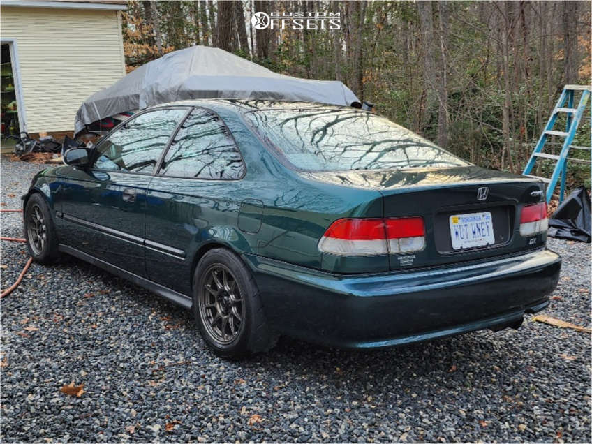 2000 Honda Civic with 15x7.5 35 Konig Dekagram and 205/50R15 Toyo Tires ...