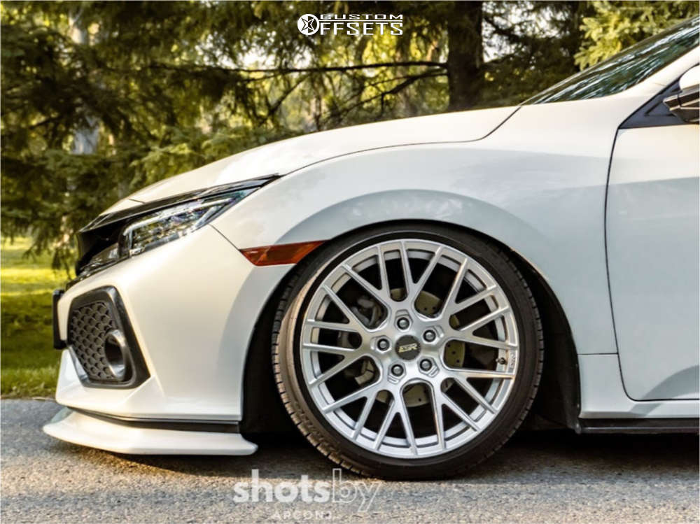 2018 Honda Civic with 18x9.5 22 ESR Rf11 and 215/40R18 Kumho Ecsta Pa51 ...