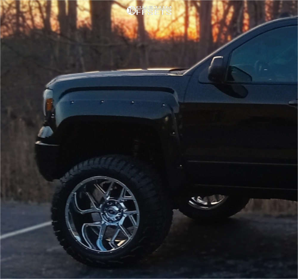 2014 GMC Sierra 1500 with 22x12 -57 Vision Sliver and 35/13.5R22 RBP Repulsor Rt and Suspension ...