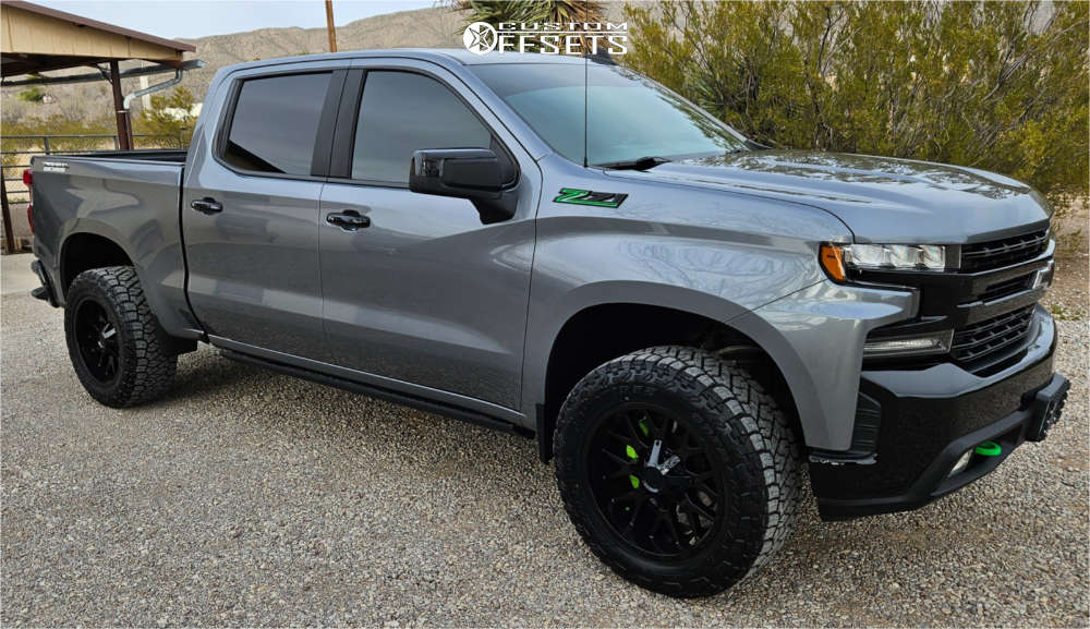 2019 Chevrolet Silverado 1500 with 20x10 -19 Hardrock Affliction and ...