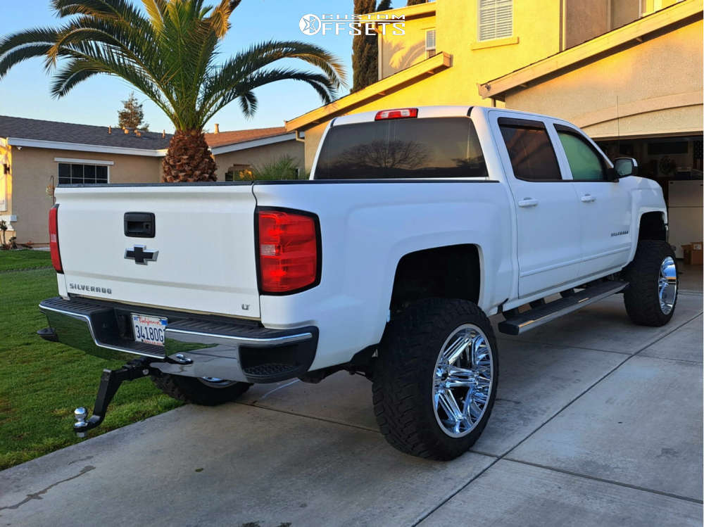 2018 Chevrolet Silverado 1500 with 22x12 -51 Vision Razor and 35/12 ...