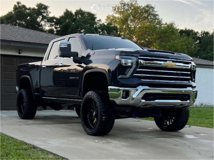 2024 Chevrolet Silverado 2500 HD with 24x12 -44 TIS 547b and 35/12.5R24 RBP Repulsor Rt and ...