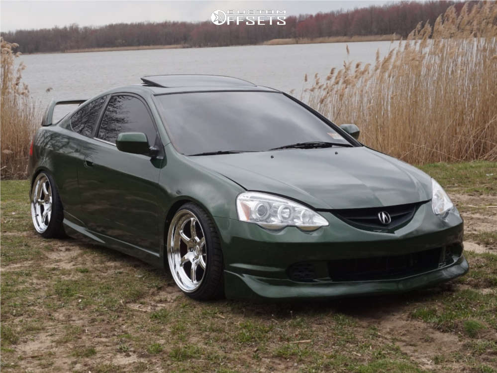 2004 Acura RSX with 18x9.5 22 Kansei Roku and 215/35R18 Summit Ultramax ...
