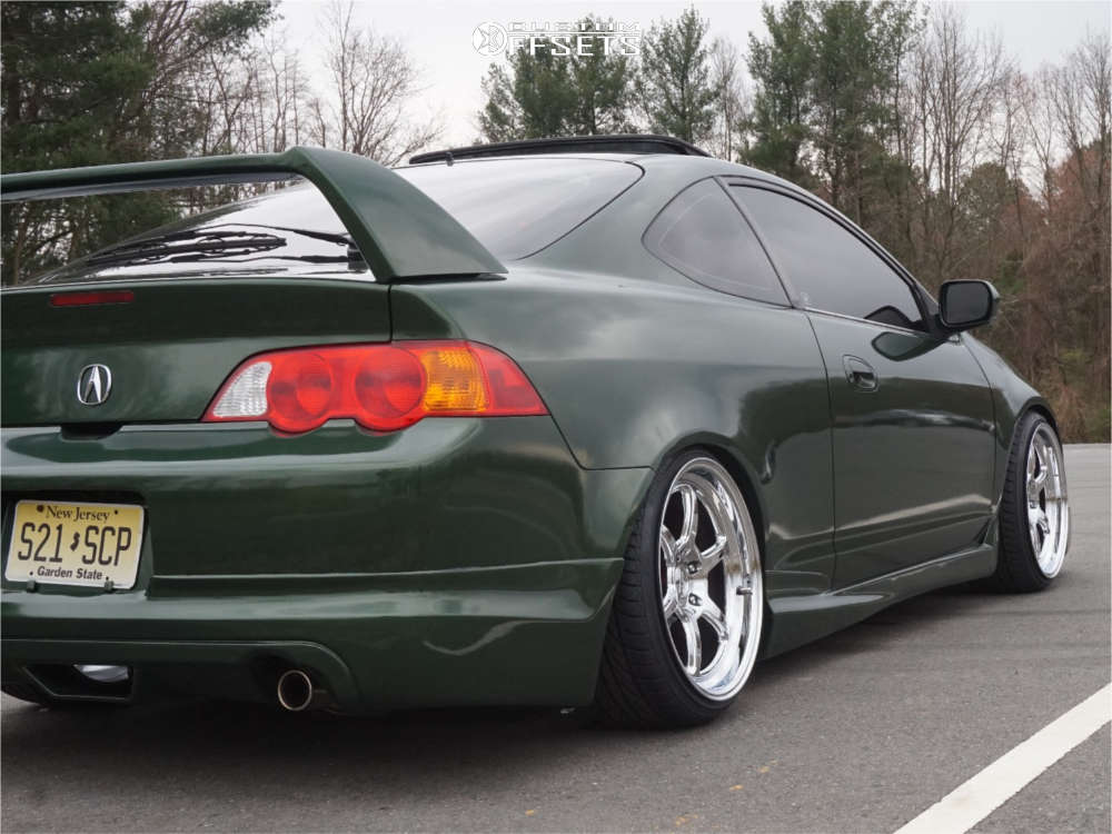 2004 Acura RSX with 18x9.5 22 Kansei Roku and 215/35R18 Summit Ultramax Hp and Coilovers ...
