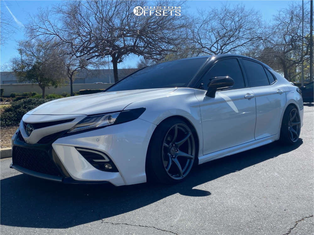 2020 Toyota Camry with 19x10.5 22 Kansei Tandem and 225/35R19 Lexani Lx ...