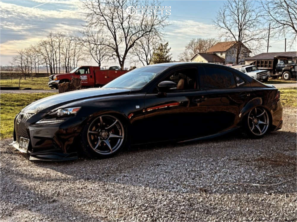 2015 Lexus IS250 with 18x9.5 22 Kansei Tandem and 225/40R18 Atrezzo ...