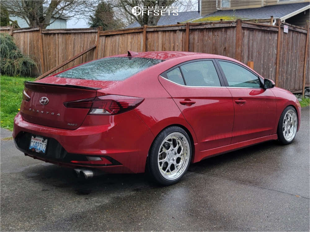 2020 Hyundai Elantra with 18x8.5 35 Aodhan Ds01 and 225/45R18 Vercelli ...