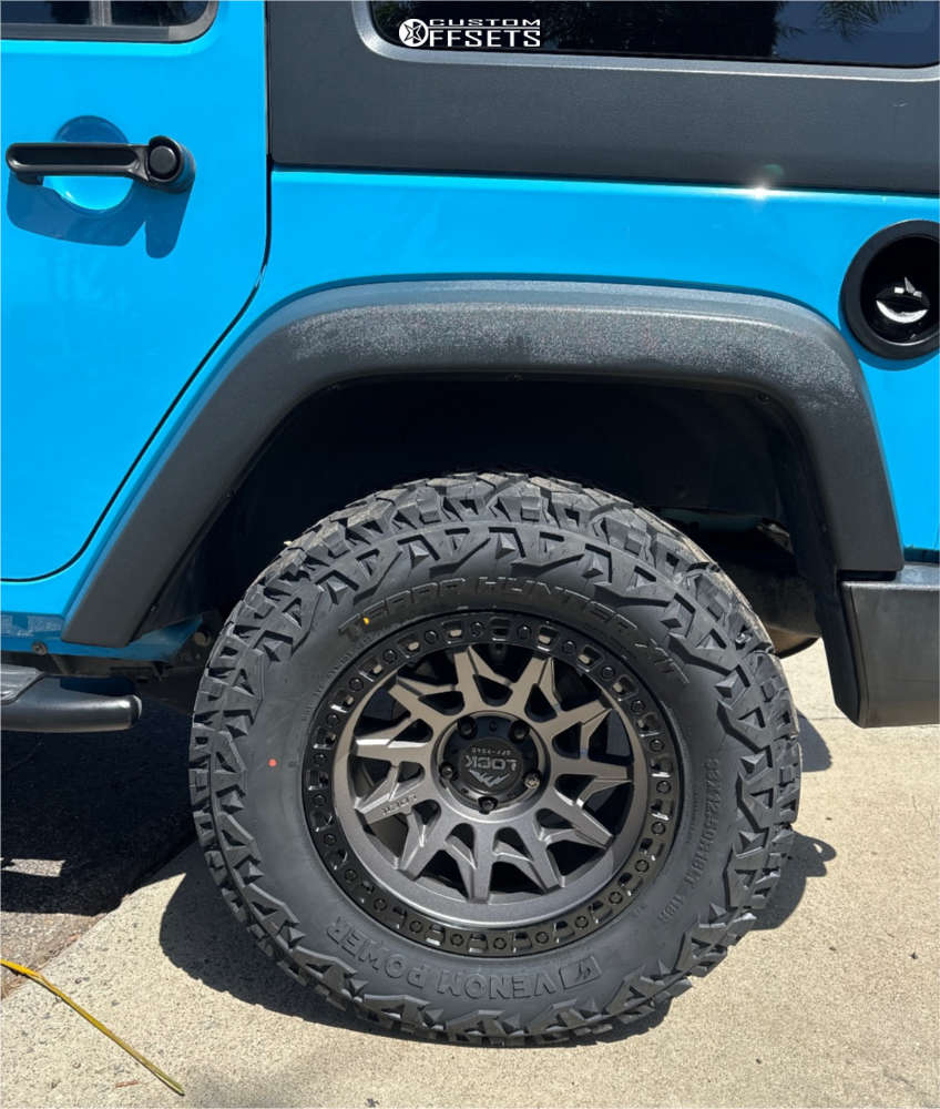 2017 Jeep Wrangler with 18x9 1 Lock Offroad Wheels Lunatic and 33/12 ...