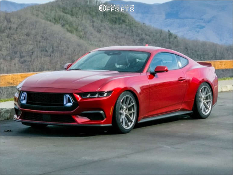 2024 Ford Mustang with 19x9.5 35 Aodhan Aff7 and 255/40R19 Nitto Nt555 ...