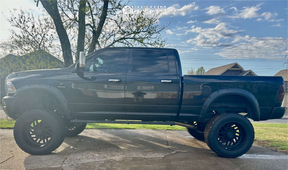 2010 Dodge Ram 2500 with 22x12 -44 TIS 544B and 37/13.5R22 Milestar ...