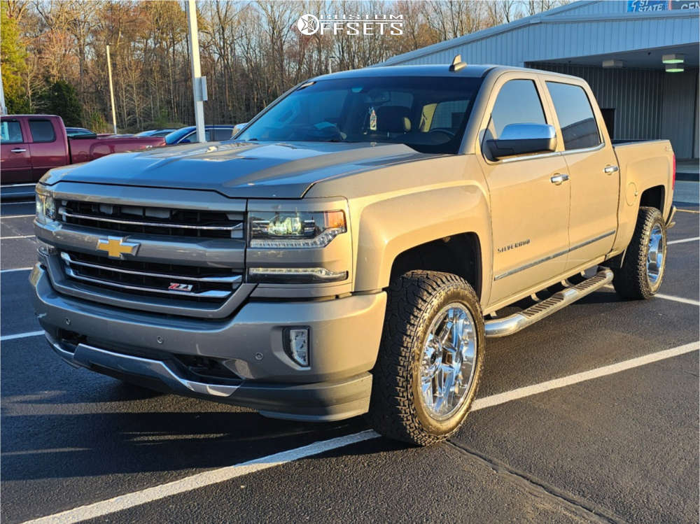 2018 Chevrolet Silverado 1500 with 20x10 -29 Vision Sliver and 285 ...