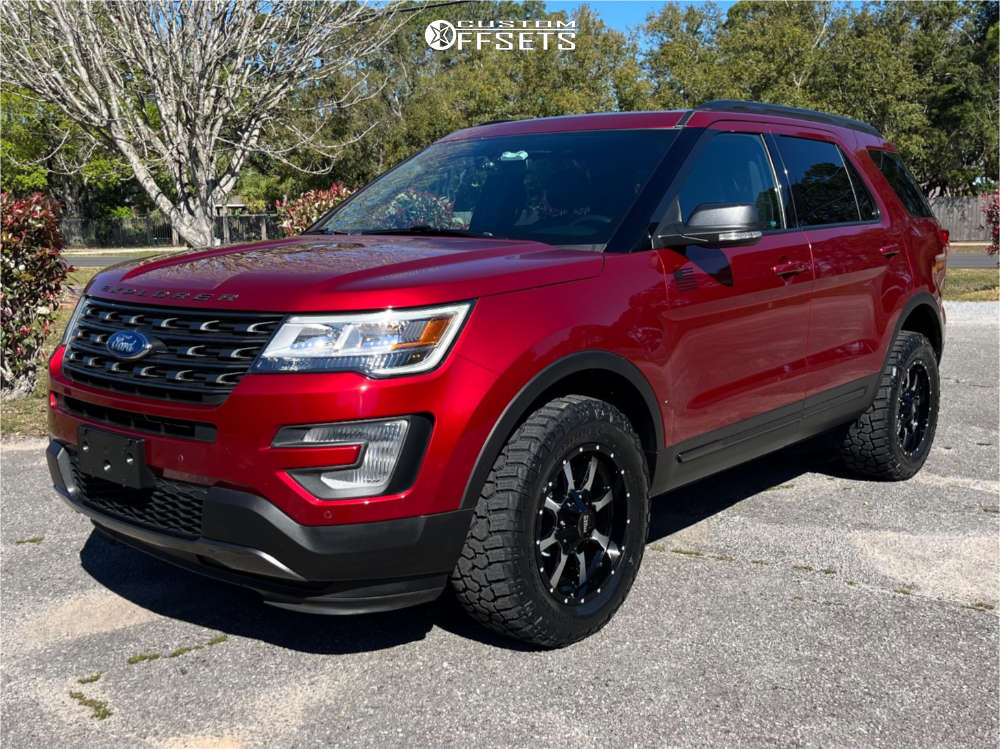 2017 Ford Explorer with 18x9 18 Moto Metal Mo970 and 265/60R18 Cooper ...