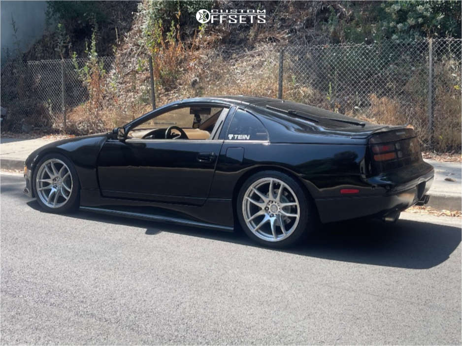 1990 Nissan 300ZX with 18x9.5 35 ESR Sr08 and 245/35R18 Hankook Ventus ...