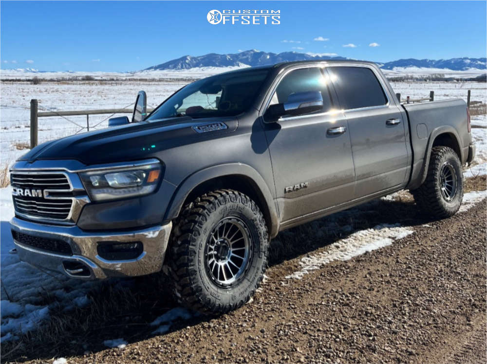 2019 Ram 1500 with 18x9 0 KMC Km542 and 35/12.5R18 TIS Tt1 and Stock ...