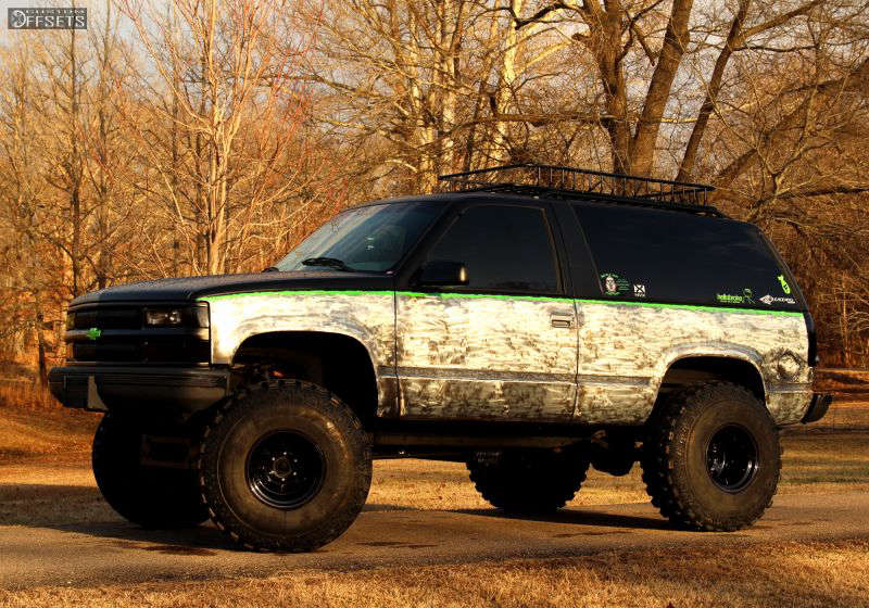 1995 Chevrolet Tahoe with 15x14 -88 Bart Wheels Super Trucker and 37/12 ...
