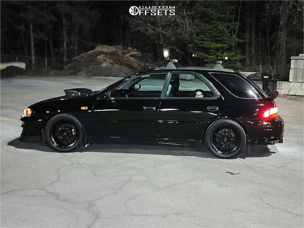 1998 Subaru Impreza with 17x8 40 Konig Hypergram and 245/40R17 General ...