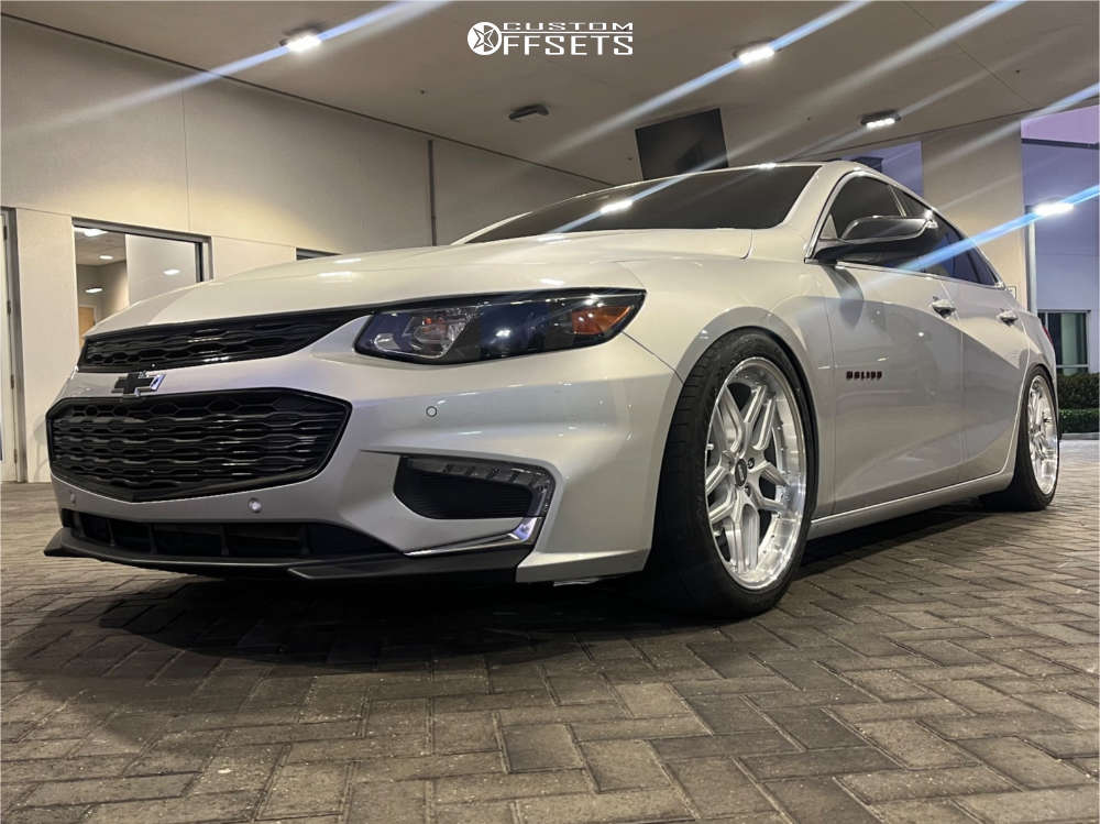 2018 Chevrolet Malibu with 19x8.5 30 ESR Cs15 and 245/45R19 Goodyear ...