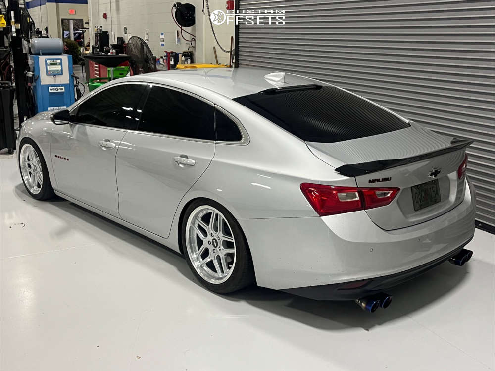 2018 Chevrolet Malibu with 19x8.5 30 ESR Cs15 and 245/45R19 Goodyear ...