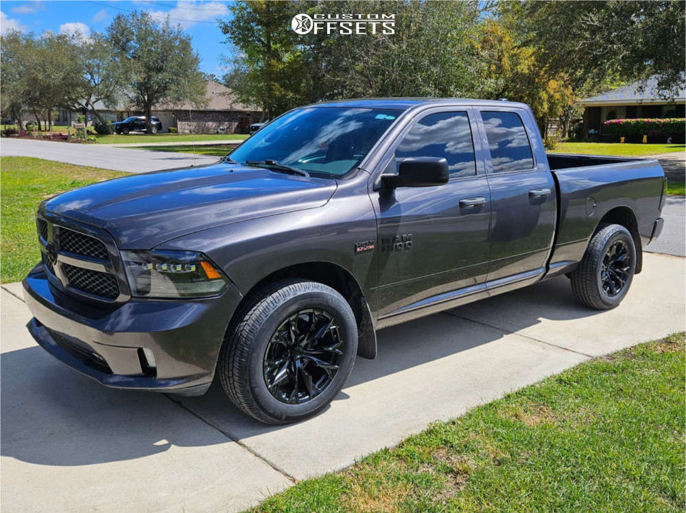 2017 Ram 1500 with 20x9 1 Fuel Flame 5 and 275/60R20 Michelin Defender ...