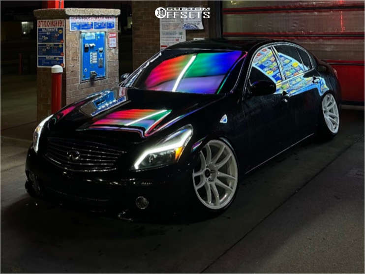 2010 INFINITI G37 with 19x10.5 22 Vors Tr4 and 245/40R19 Michelin Pilot ...