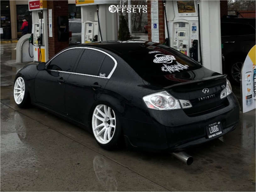 2010 INFINITI G37 with 19x10.5 22 Vors Tr4 and 245/40R19 Michelin Pilot ...