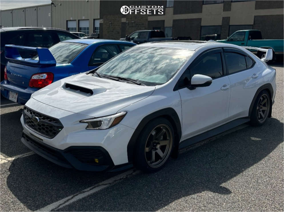 2023 Subaru WRX with 18x9.5 35 AVID1 Av6 and 245/40R18 Vercelli Strada ...