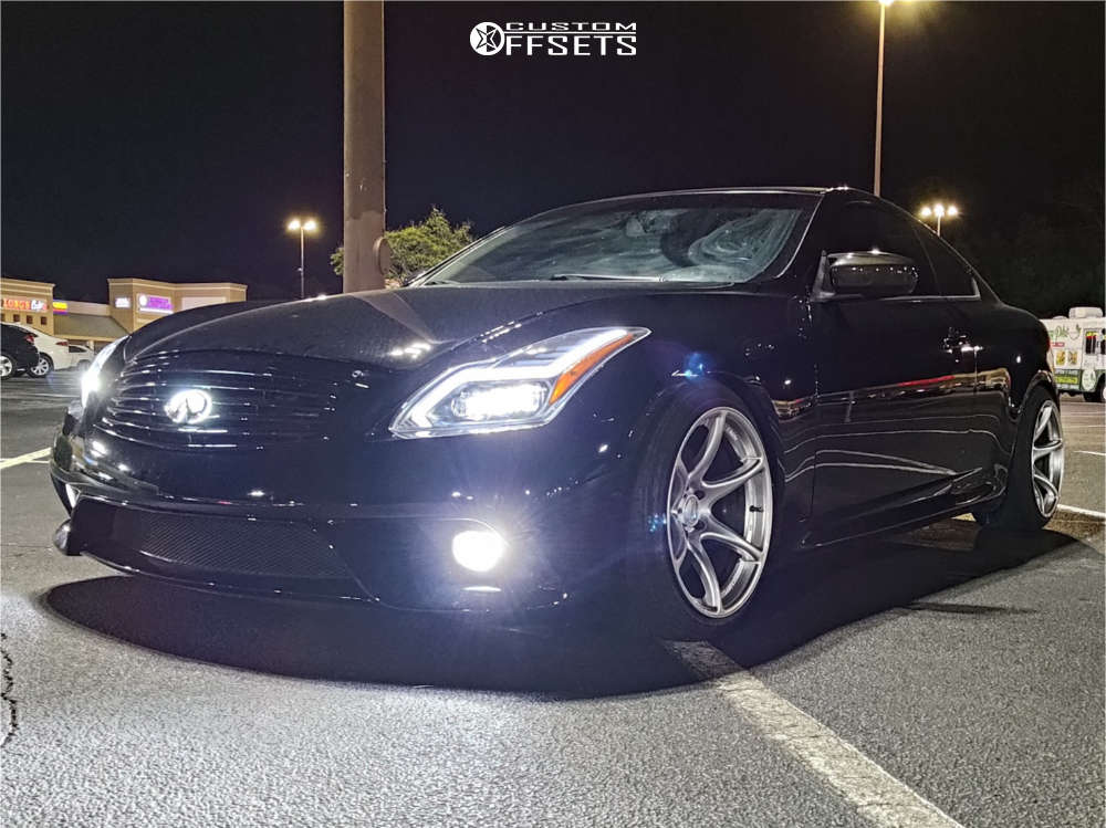 2012 INFINITI G37 with 18x10.5 12 Kansei Tandem and 235/40R18 Lexani ...