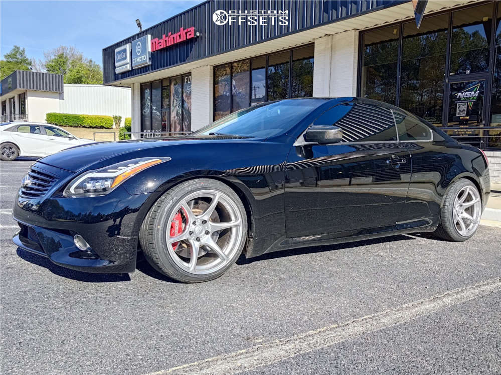 2012 INFINITI G37 with 18x10.5 12 Kansei Tandem and 235/40R18 Lexani ...