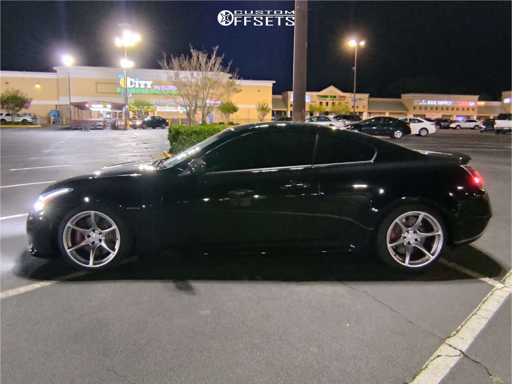 2012 INFINITI G37 with 18x10.5 12 Kansei Tandem and 235/40R18 Lexani ...