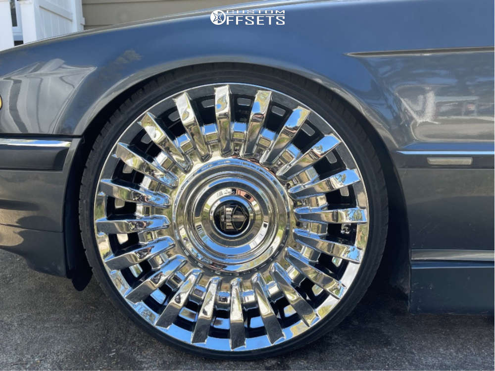 2001 BMW 740iL with 22x9 15 DUB Honcho and 235/30R22 Lexani Lx-twenty ...