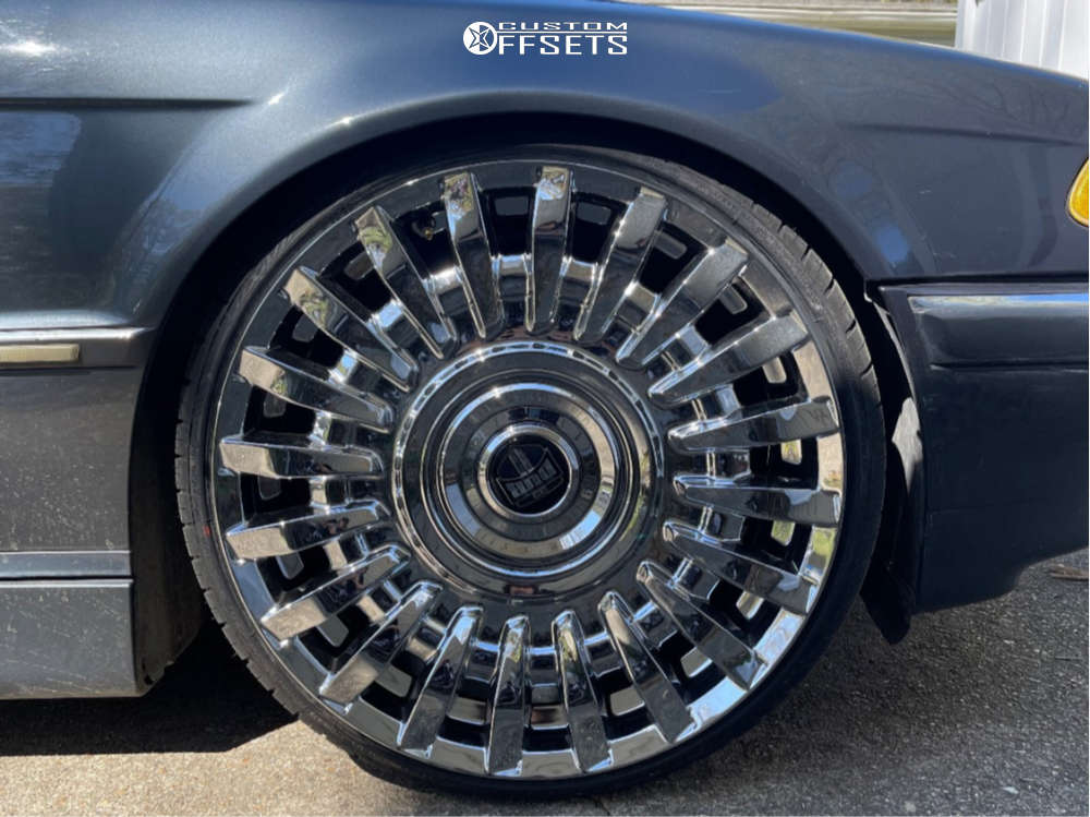 2001 BMW 740iL with 22x9 15 DUB Honcho and 235/30R22 Lexani Lx-twenty ...