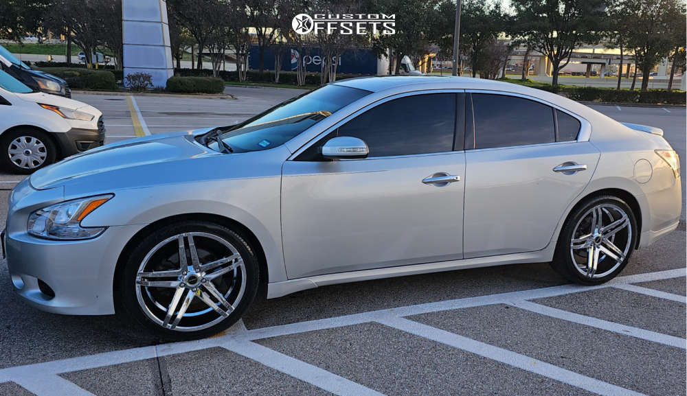 2012 Nissan Maxima with 20x8.5 40 Strada Domani and 245/40R20 Fullrun ...