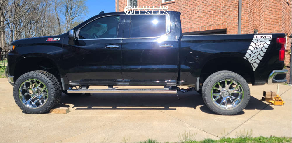 2019 Chevrolet Silverado 1500 with 22x12 -57 Vision Sliver 360 and 325 ...