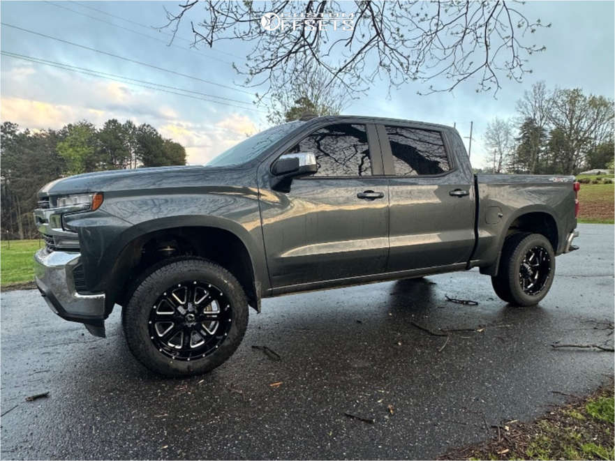 2022 Chevrolet Silverado 1500 with 20x10 -24 American Offroad A106 and ...
