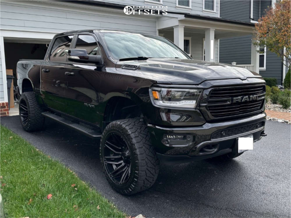 2020 Ram 1500 with 22x12 -44 Fuel Typhoon and 35/12.5R22 Nitto Ridge ...