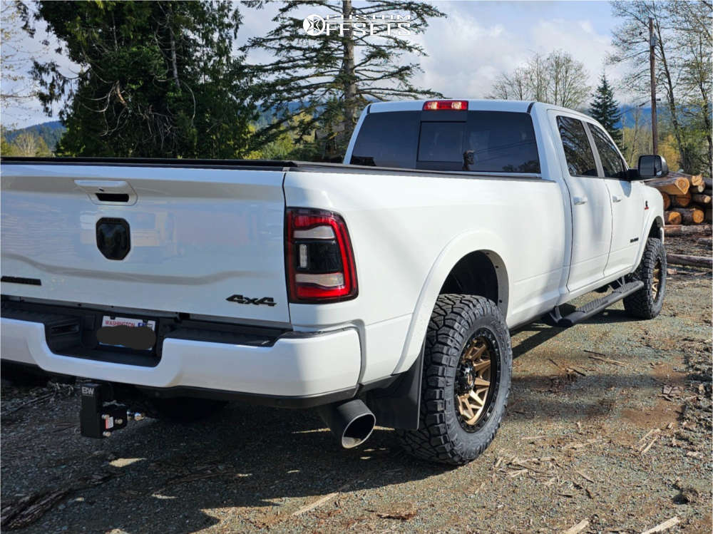 2022 Ram 3500 with 20x9 1 Fuel Covert and 35/12.5R20 Nitto Ridge ...